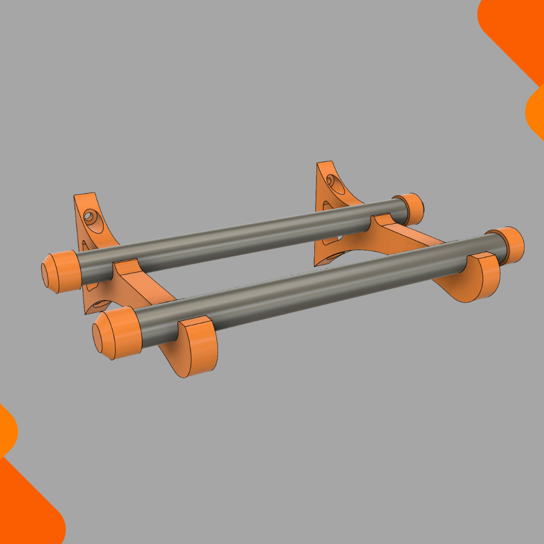 Base para Cortina 2 Haste+Tampa – STL 3D Super Tech