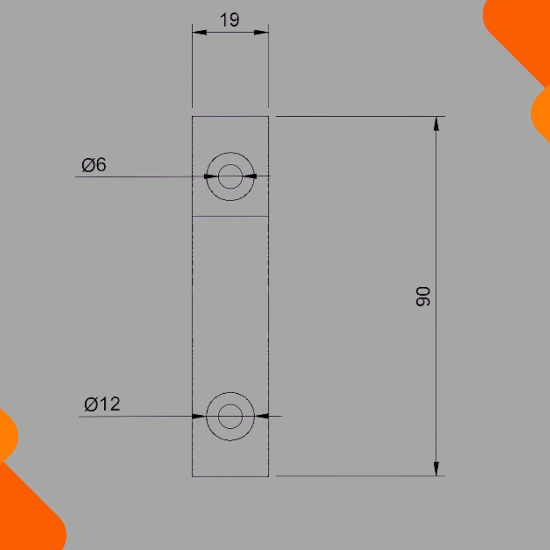 Base para Cortina 1 Haste+Tampa – STL 3D Super Tech