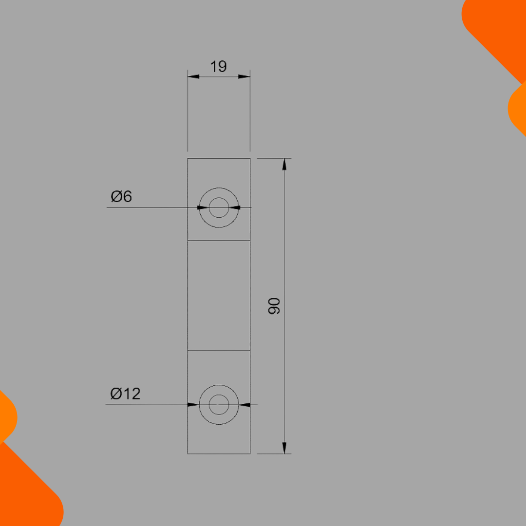 Base para Cortina 2 Haste+Tampa – STL 3D Super Tech